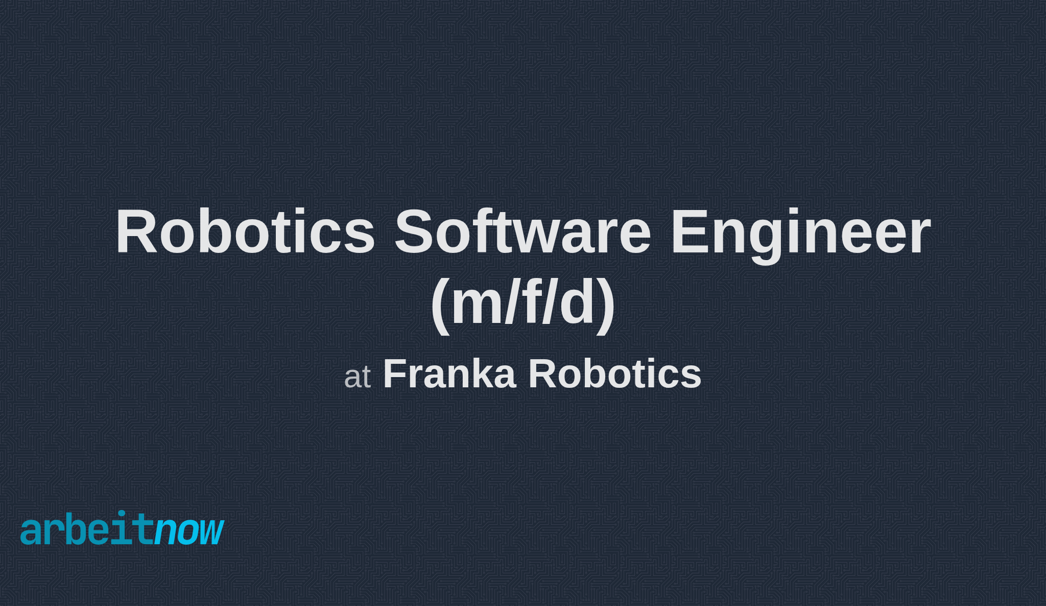 Robotics Software Engineer (m/f/d) job at Franka Robotics in Munich